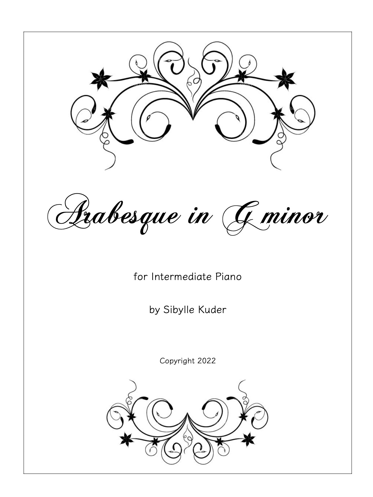 Arabesque in G minor – Sibylle Kuder ~ composer ~ pianist ~ teacher